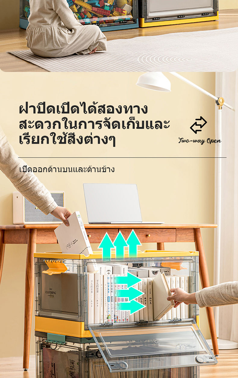 กล่องพับ กล่องเก็บของ กล่องเก็บของพับได้ กล่องอเนกประสงค์ S/M/L/XL/2XL ...