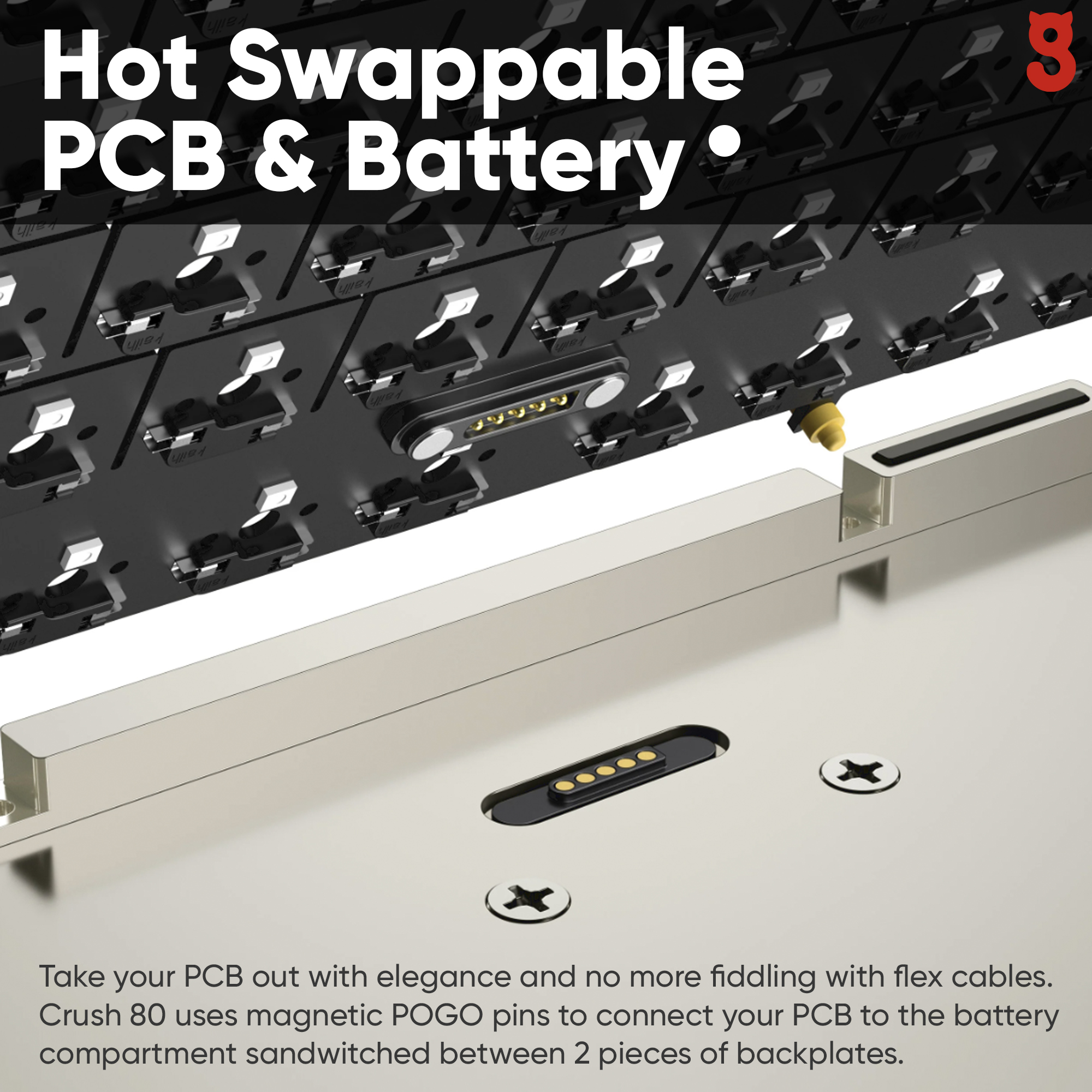 (พร้อมส่งจากไทย 1 ชิ้นเท่านั้น) แมคคานิคอลคีย์บอร์ด WOB Lab Crush80 ...