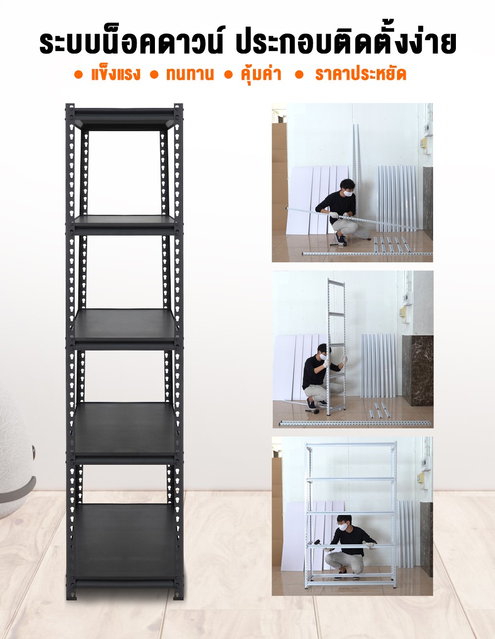 [ลดพิเศษ] InnTech Warehouse Shelf ชั้นวางของ ชั้นวางสินค้า ชั้นเหล็กฉาก ...