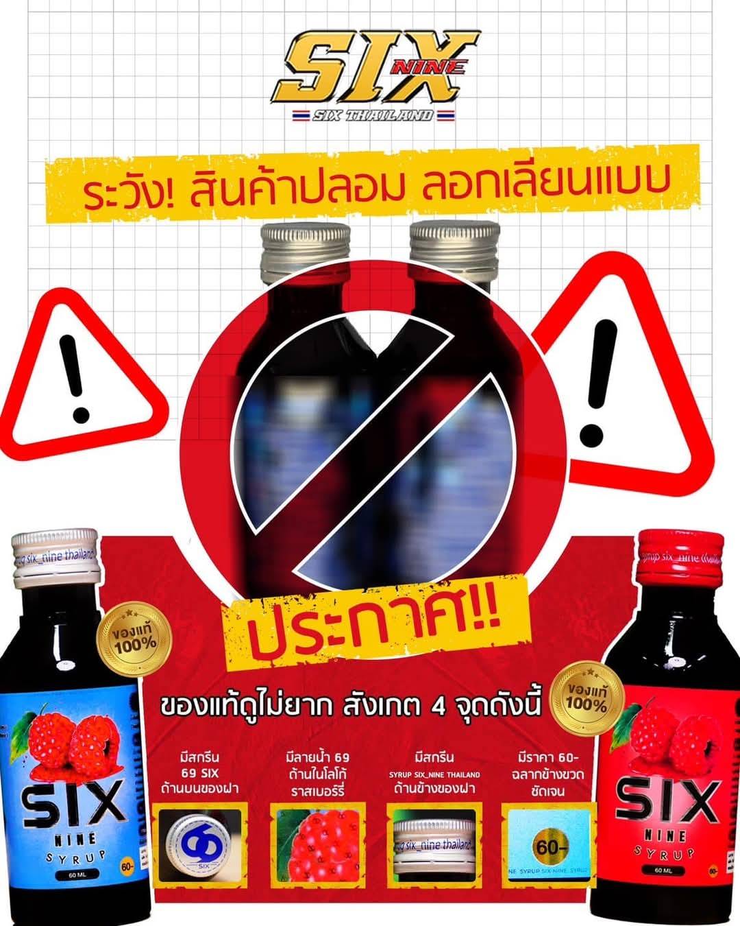 น้ำเชื่อมไซรัป sixnine syrup ขนาด 60 ml. | Shopee Thailand