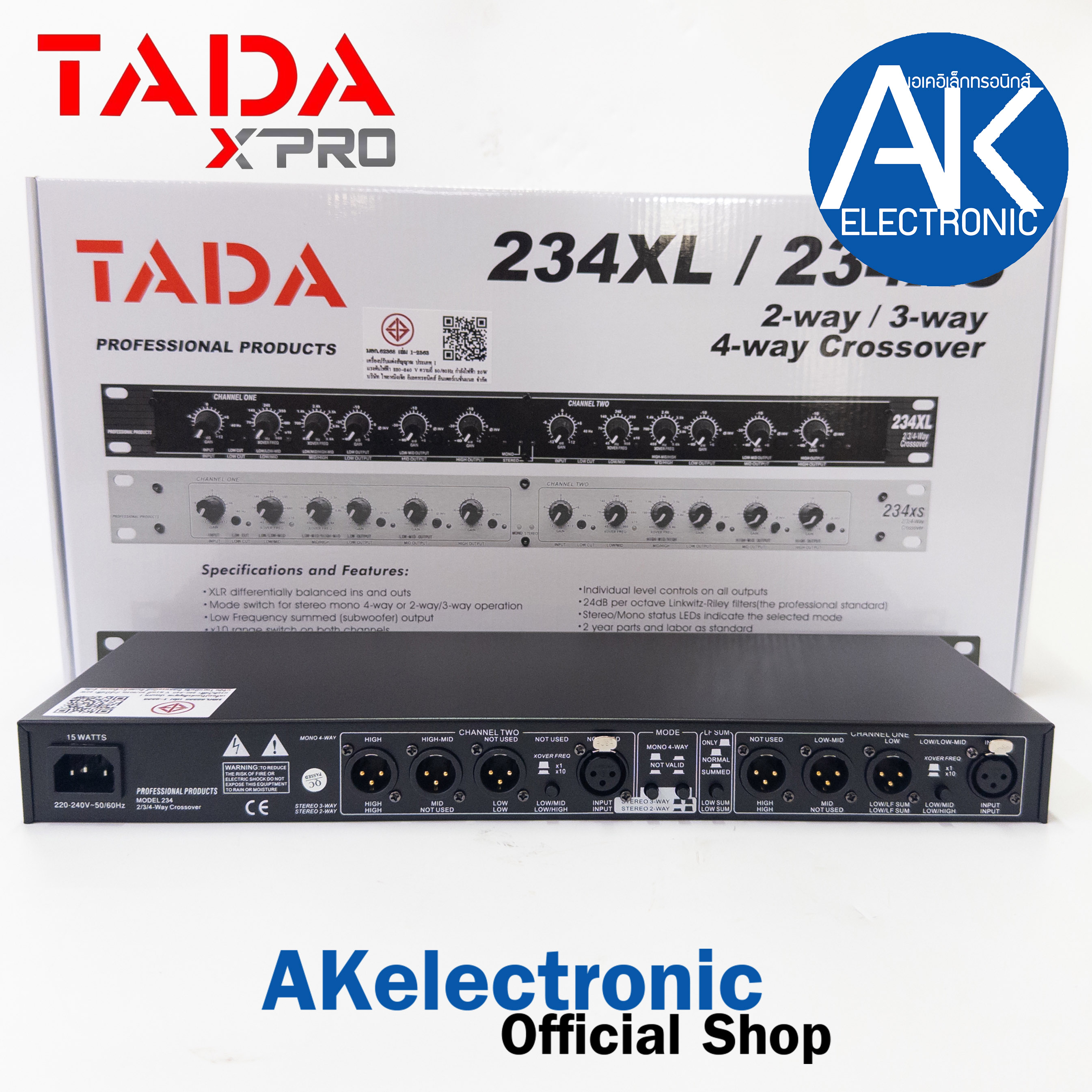 ครอสโอเวอร์อนาล็อก 3 ทาง TADA 234XL crossover เครื่องแยกสัญญาณเสียง ...