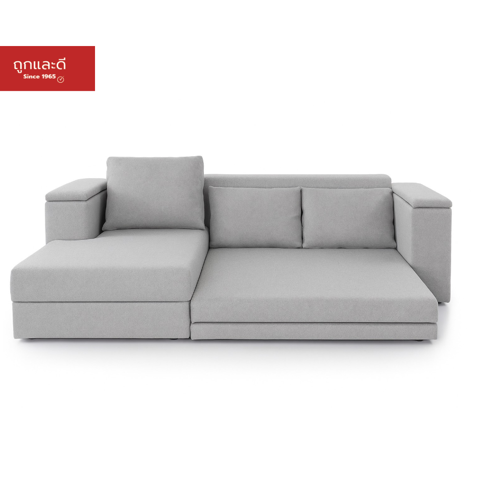 Took Lae Dee โซฟาปรับนอน L-shape สามารถดึงออกได้ 3 ที่นั่ง แข็งแรง ทนทาน ใช้งานได้นอนทั้ง ...