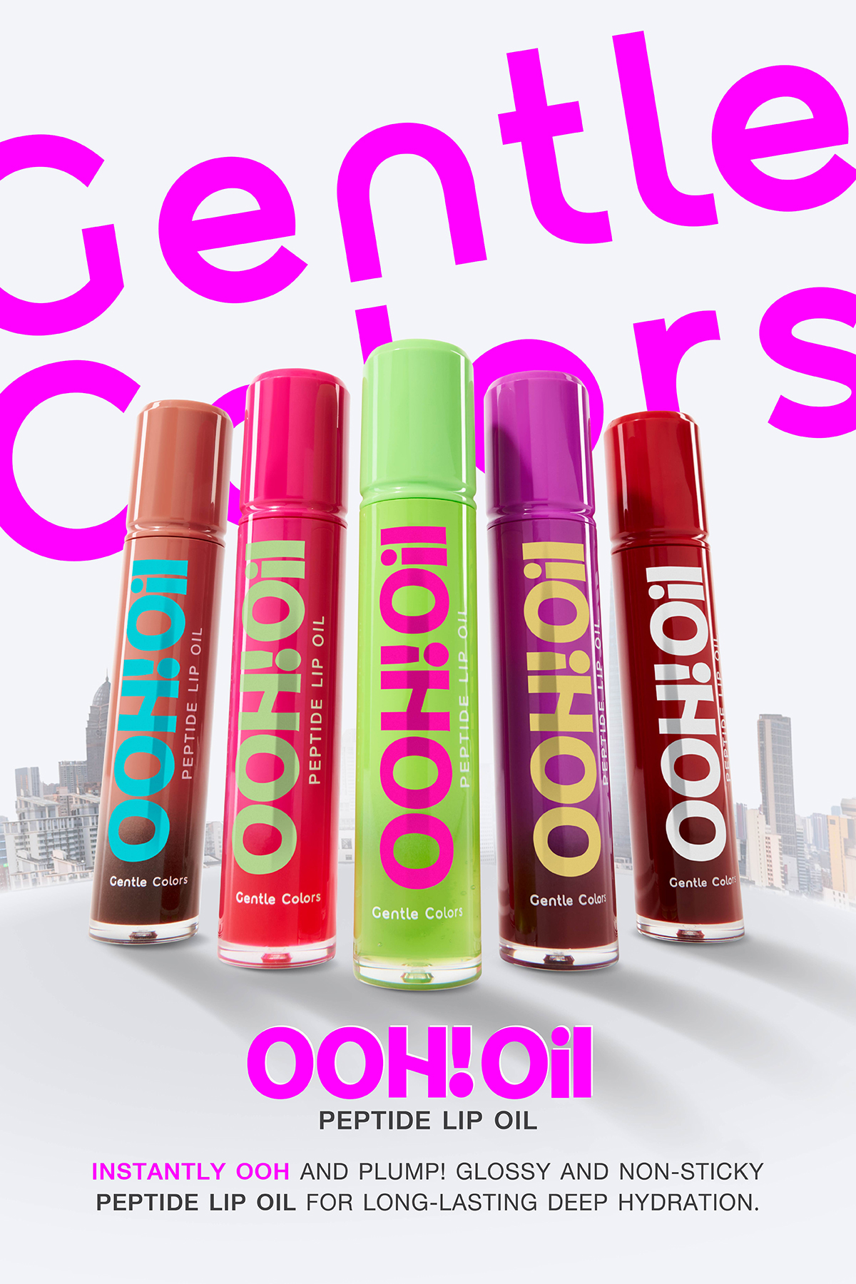 Gentle Colors Ooh Oil Peptide Lip Oil 7g ลิปออยล์ เนื้อฉ่ำบางเบา ไม่เหนอะปาก ยิ่งทา ปากยิ่งอู้ว ...