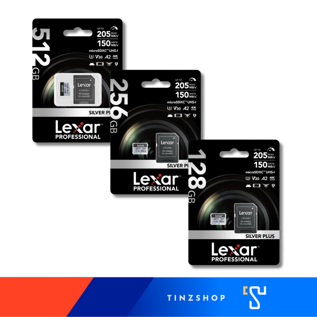 Lexar Professional Silver Plus SD Card [128GB, 256GB, 512GB] สินค้าของ ...