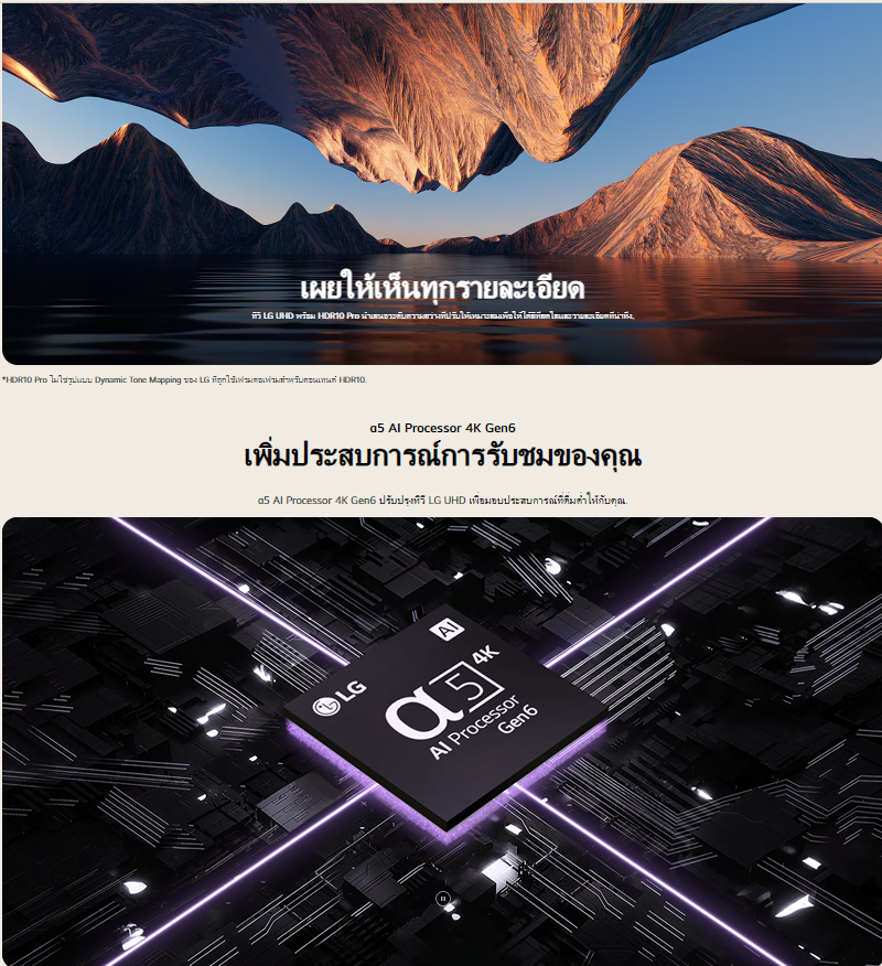 LG UHD 4K Smart TV รุ่น 55UR7550PSC | Real 4K | α5 AI Processor 4K Gen6 ...