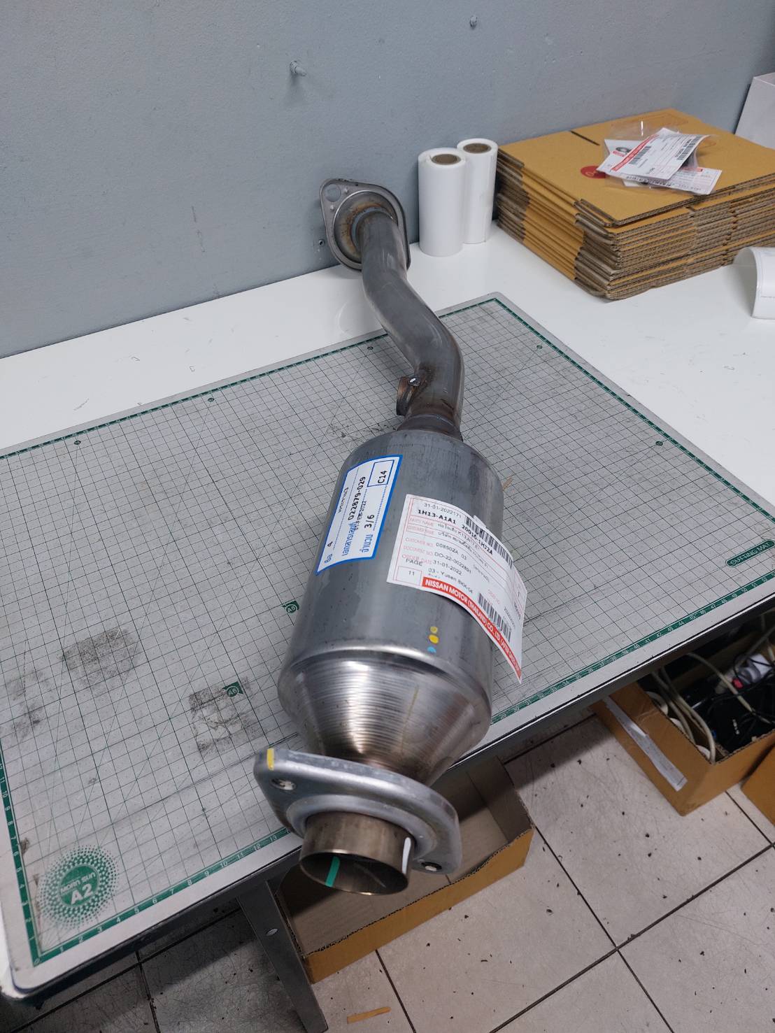 ท่อไอเสียท่อนล่าง NISSAN MARCH K13, ALMERA N17, NOTE E12T,HR# 20010 ...