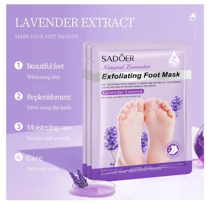 มาส์กเท้า SADOER EXFOLIATING FOOT MASKลดกลิ่นช่วยผลัดเซลล์ผิว | Shopee ...