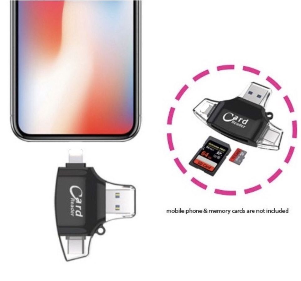 4in1 iDragon OTG Card Reader Mini USB TF Card SD Card การ์ดรีดเดอร์ ตัว ...
