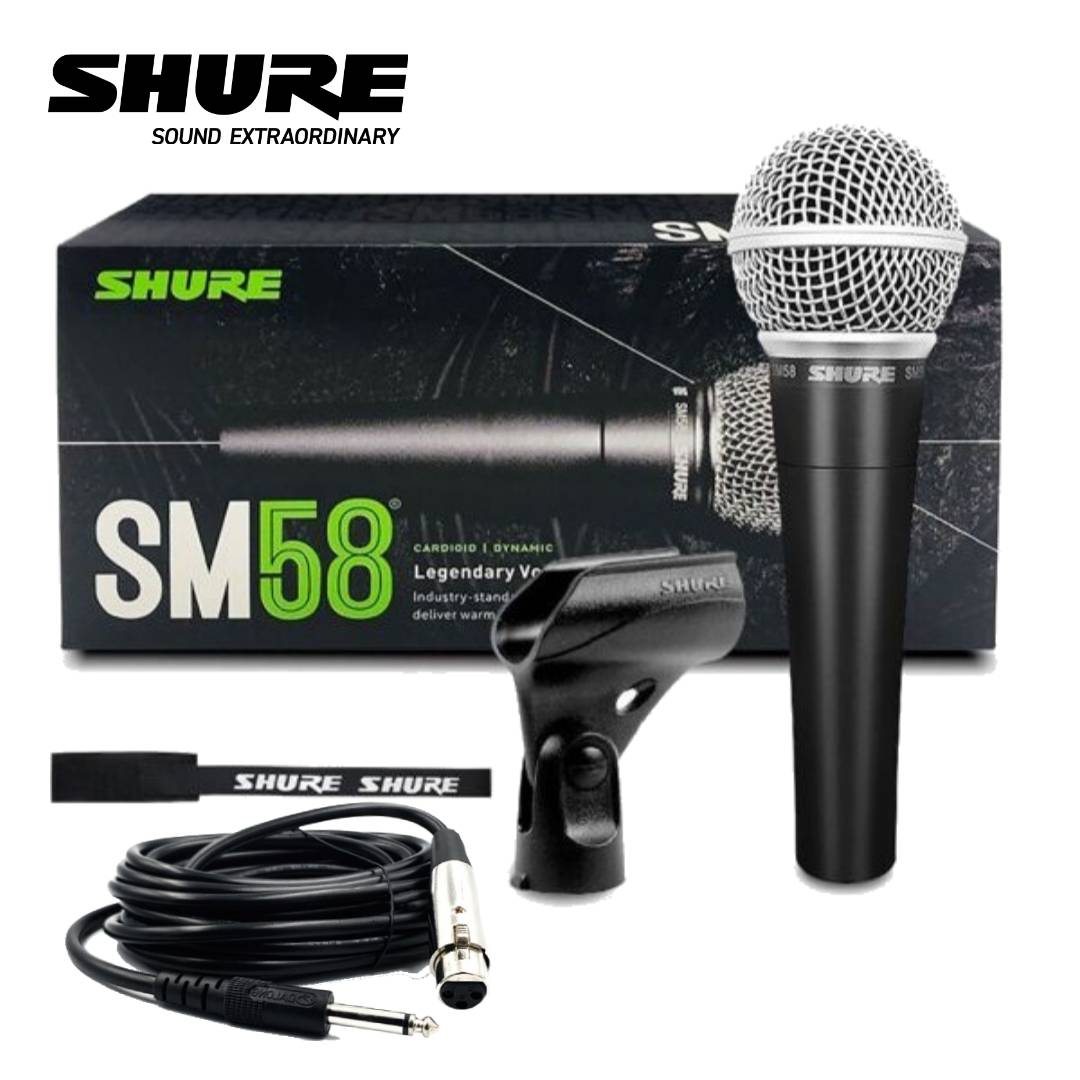 SHURE ไมโครโฟน รุ่น SM58 แท้ 100% Dynamic Microphone ชัวร์ ไมค์ ไมค์สาย ไมค์ร้อง ไมค์พูด SM-58 ...