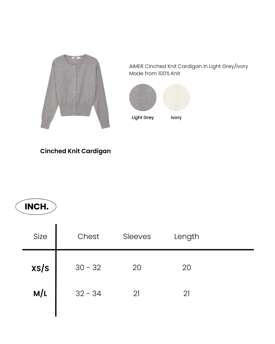 AIMER - Cinched Knit Cardigan คาดิแกน ผ้านิท | Shopee Thailand