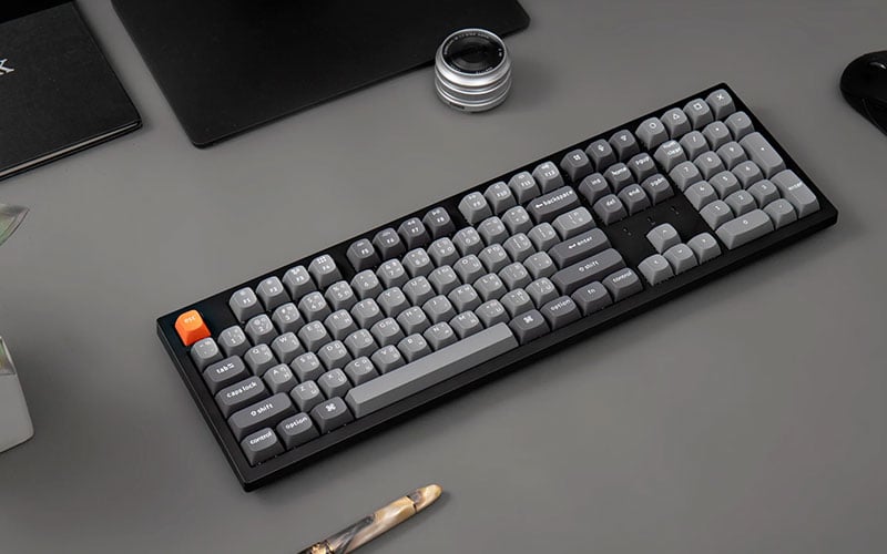 WIRELESS KEYBOARD (คีย์บอร์ดไร้สาย) KEYCHRON K10 MAX SILENT TRI-MODE CUSTOM QMK/VIA BROWN SW ...