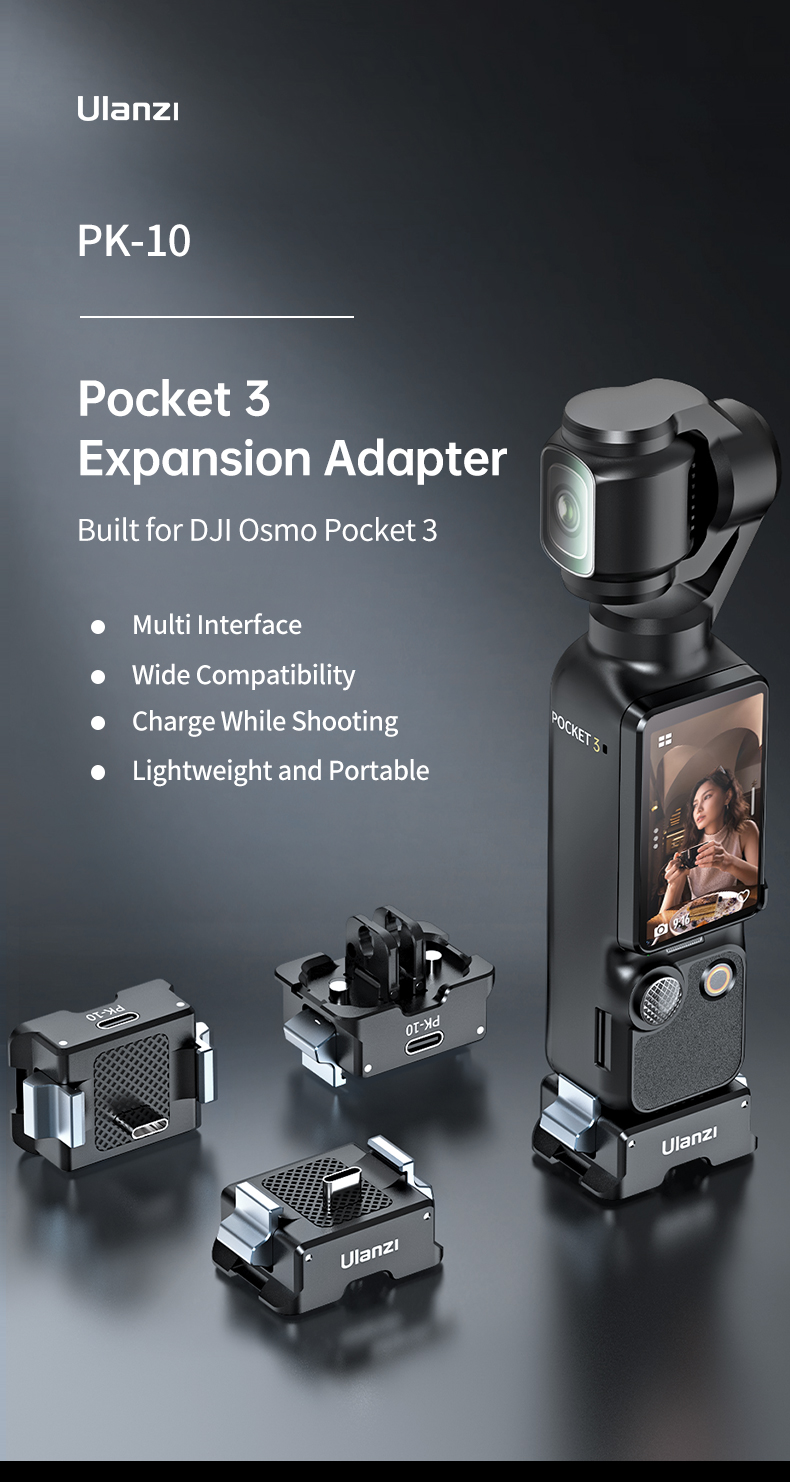 Ulanzi PK-10 Osmo Pocket 3 Expansion Adapter อะแดปเตอร์ ต่อขาตั้ง PK08 ...