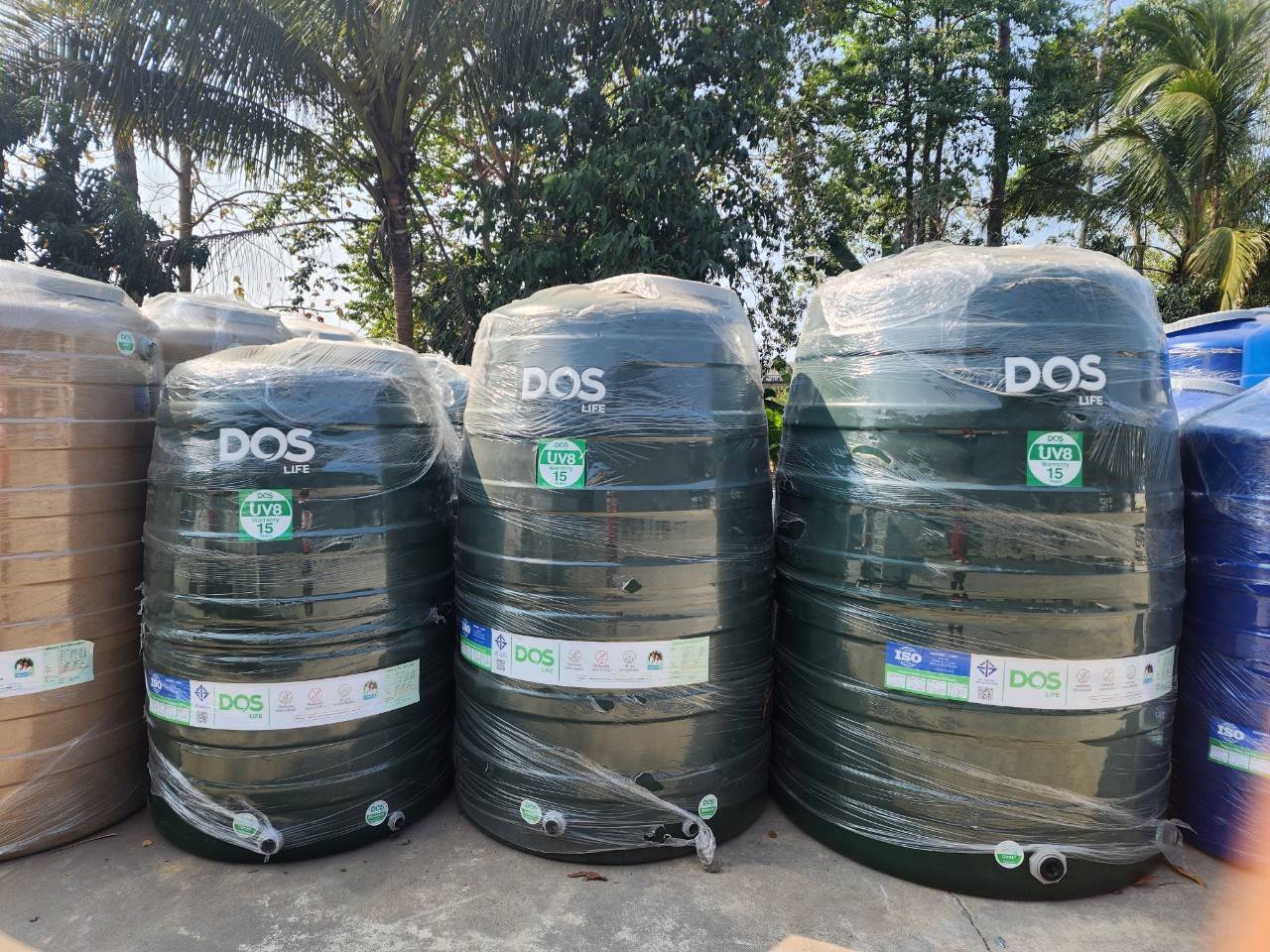 (ส่งฟรี รวมเที่ยวส่งจากโรงงงาน) DOS Greenery ถังเก็บน้ำ สีเขียว 1000 1500 2000 ลิตร | Shopee ...