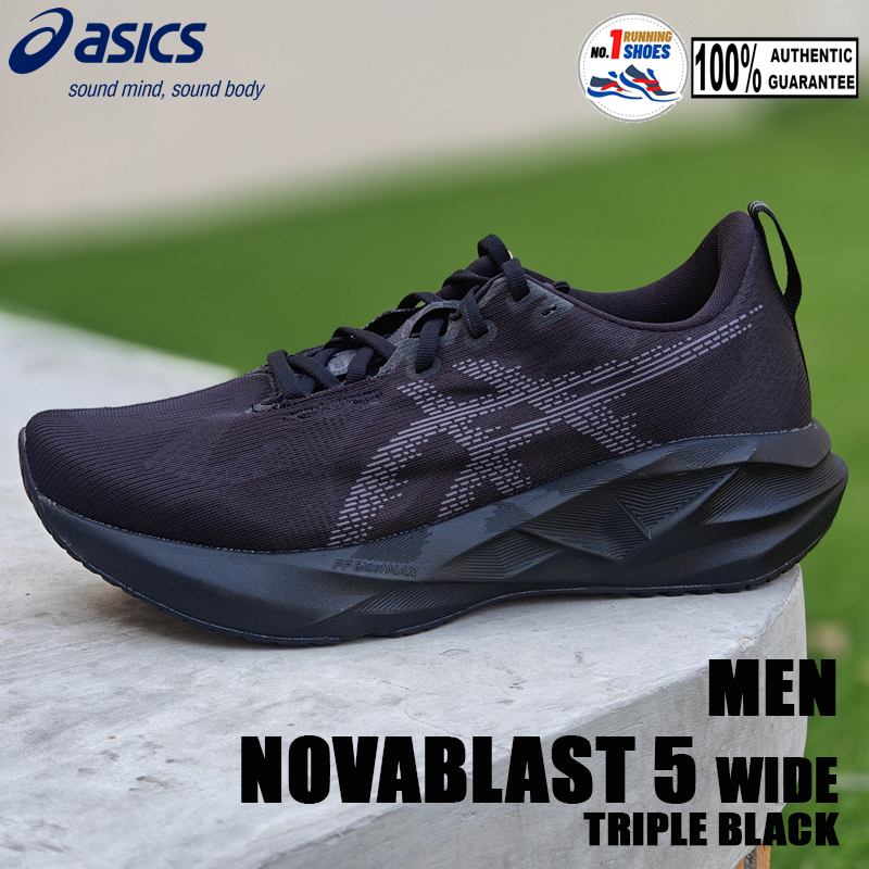 [ FF Blast MAX/ WIDE] Asics รุ่น Novablast 5 2E 1011B975-002 สี Black ...