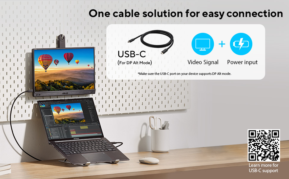 ASUS ZenScreen MB169CK Portable Monitor Full HD, IPS, Mini-HDMI, Dual ...