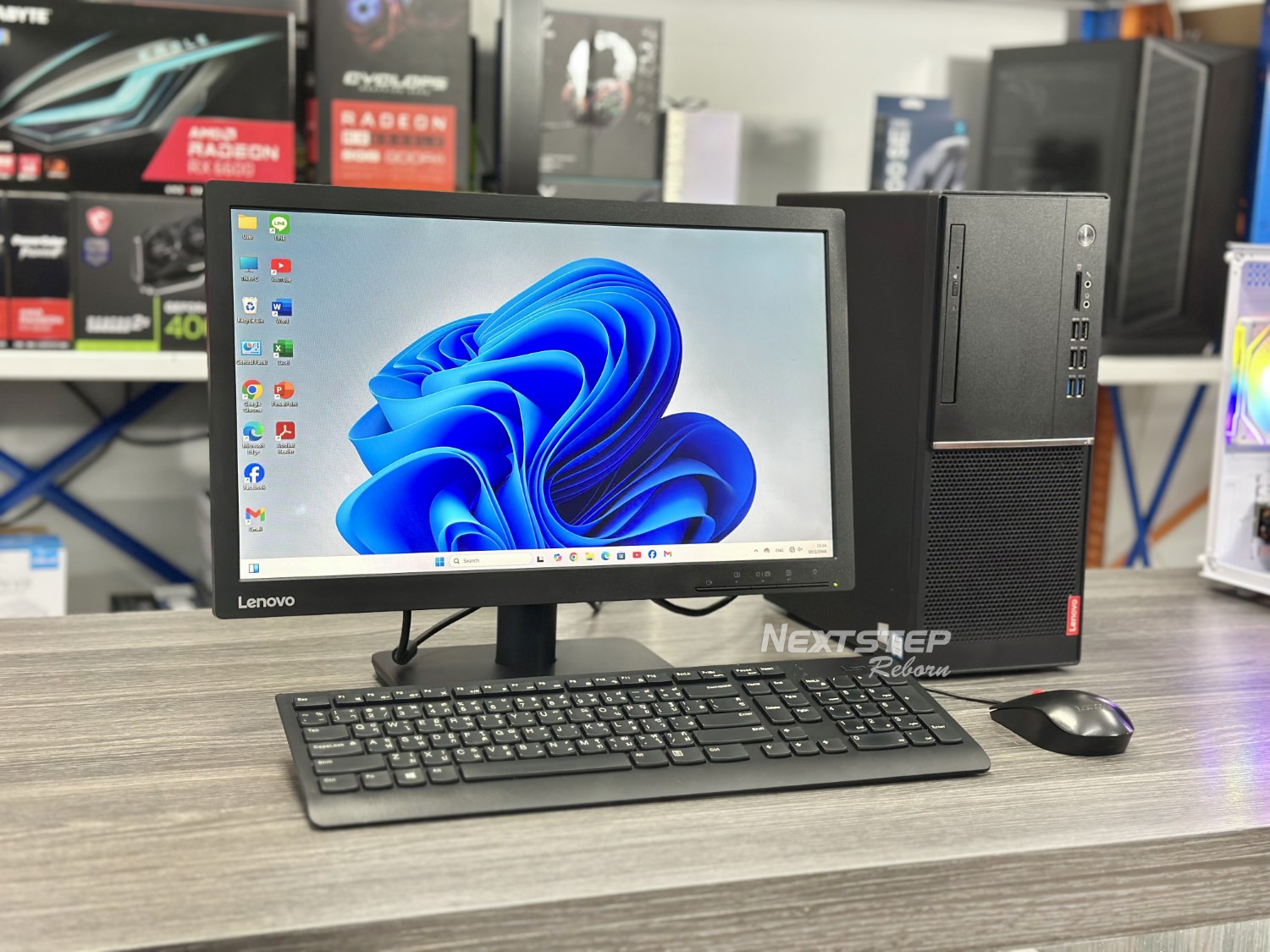 PC Lenovo V530 Core i3-8100, Ram 8GB, SSD 128, Intel UHD, จอ19.5", Windows License แท้ สินค้ามือ ...