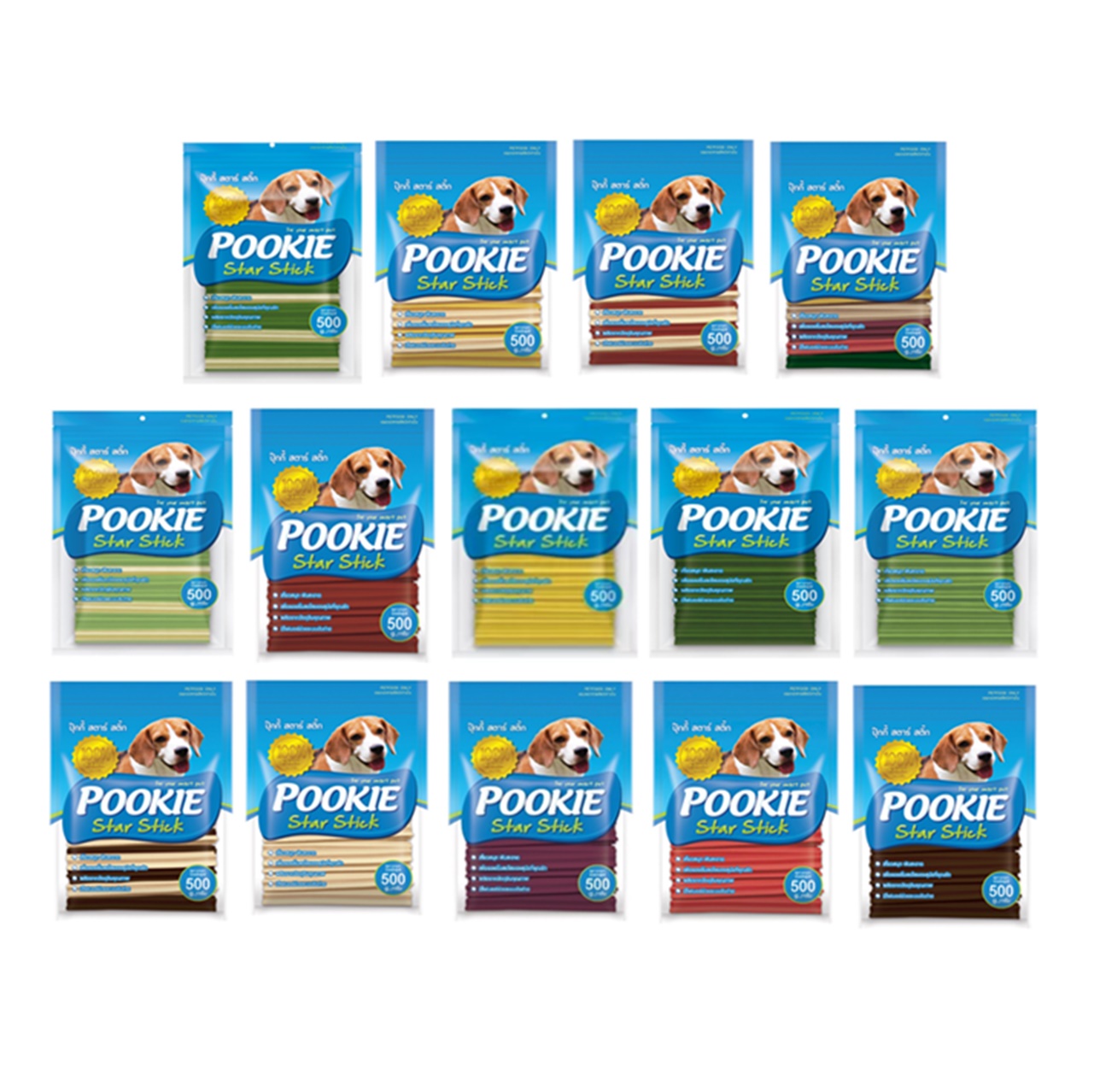 Pookie star stick ขนมขัดฟัน สำหรับสุนัข ขนาด 500 g. | Shopee Thailand