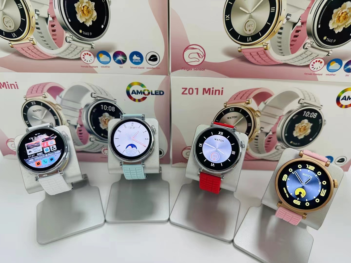 Smartwatch Z01 Mini สุภาพสตรี นาฬิกา นาฬิกาอัจฉริยะ โหมดสปอร์ต เครื่อง ...