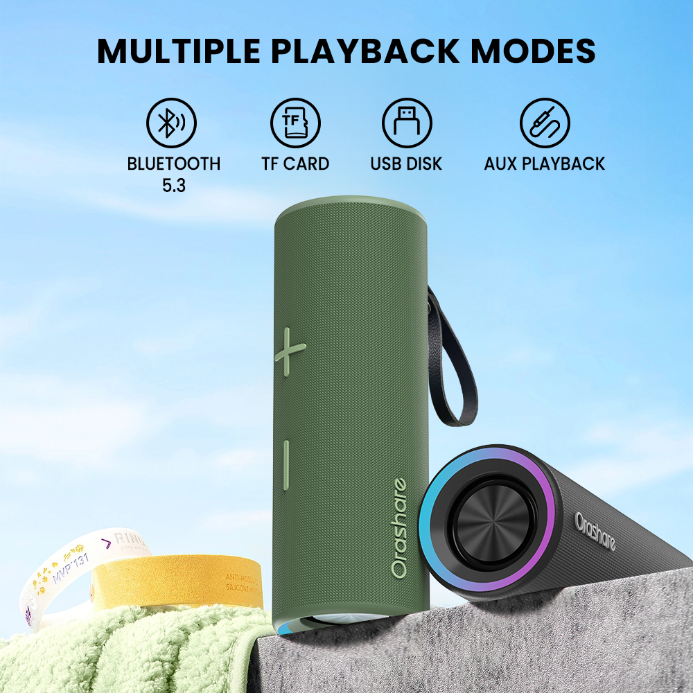 Orashare BS04 Ultra ลำโพงบลูทูธ บลูทูธ V5.3 รุ่นใหม่สำหรับปี 2025 30W ลำโพงบลูทูธพร้อมไฟ RGB ...