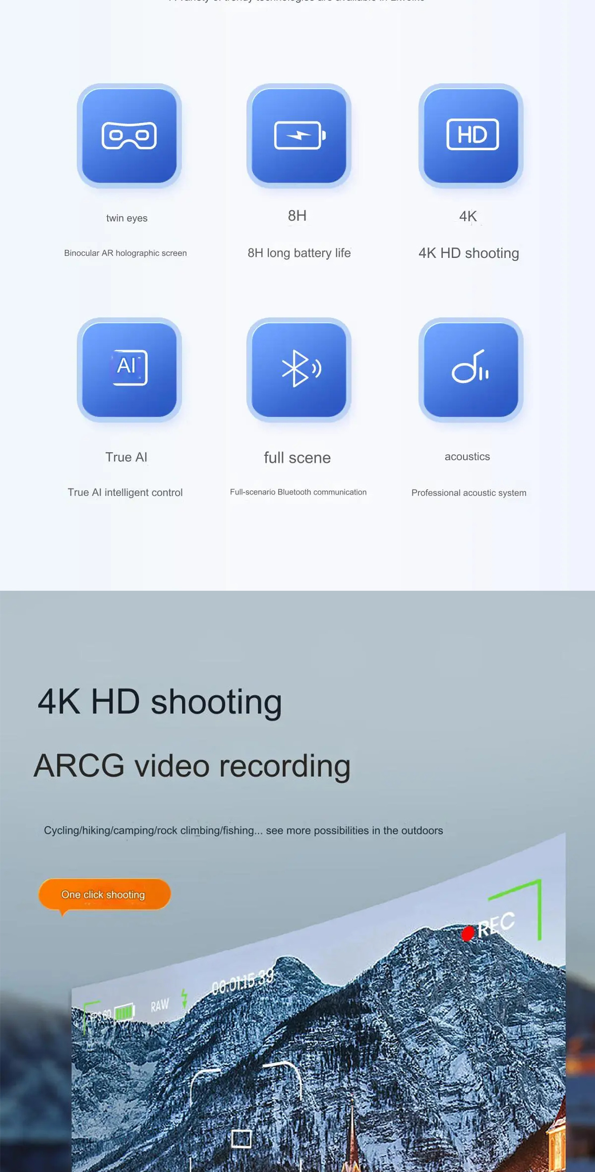 【New Arrival】Lawk แว่นตาอัจฉริยะ Meta Lens S3 4K smart ความละเอียดสูง ...