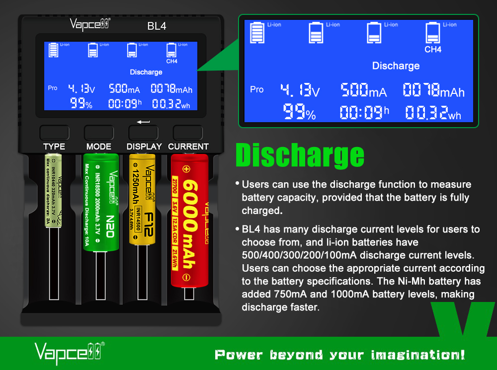 เครื่องชาร์จ Vapcell BL4 4-slot Battery Charger 9V 2A | Shopee Thailand
