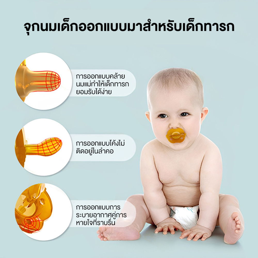 Drisla จุกหลอกซิลิโคน สำหรับเด็ก 0-2ขวบ เด๊กแรกเกิด มีทั้งแบบกลางวันและ ...