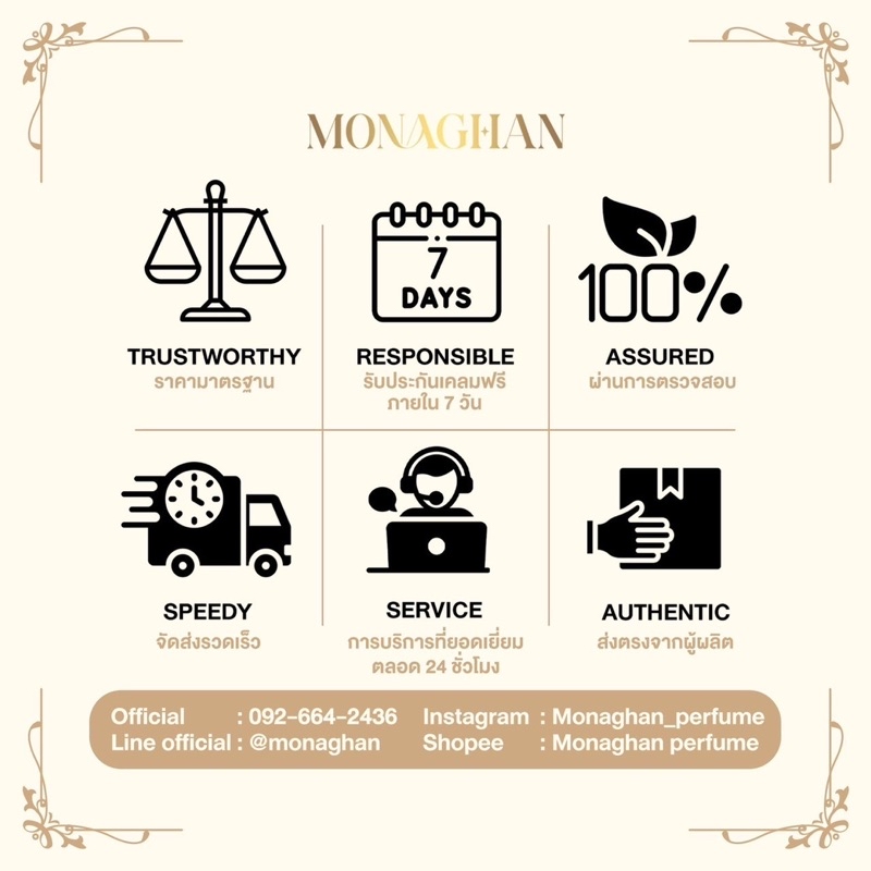 น้ำหอมขนาดทดลอง 2ML คอลเลคชั่น3 Monaghan perfume น้ำหอมไทยคุณภาพพรีเมียม | Shopee Thailand