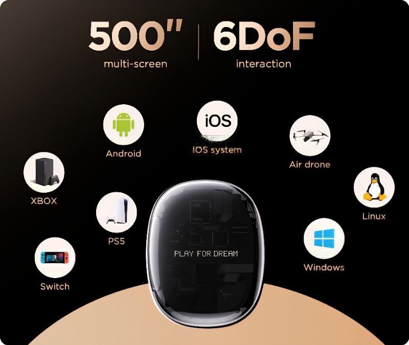 Play for Dream MR แว่น VR True 8K Micro-OLED Screen | 1,000-inch Cinema-Level Display ...