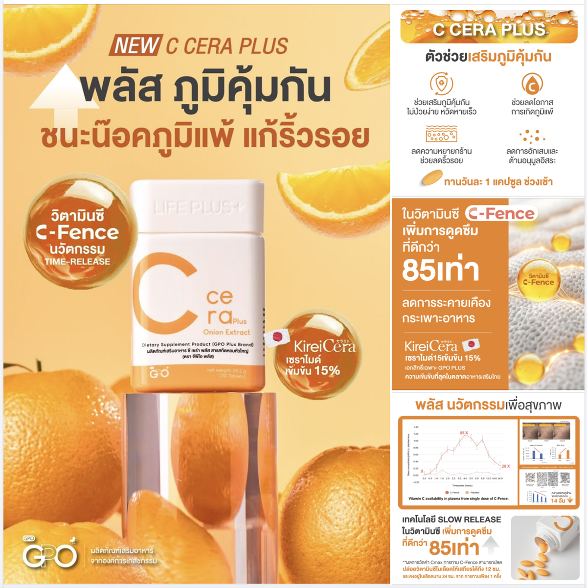 🌟เซตวิตามิน Asta+B Com+C Cera GPO Plus 💪เสริมภูมิ🧠สมองดี ผิวเด้ง ลดริ้ว ...