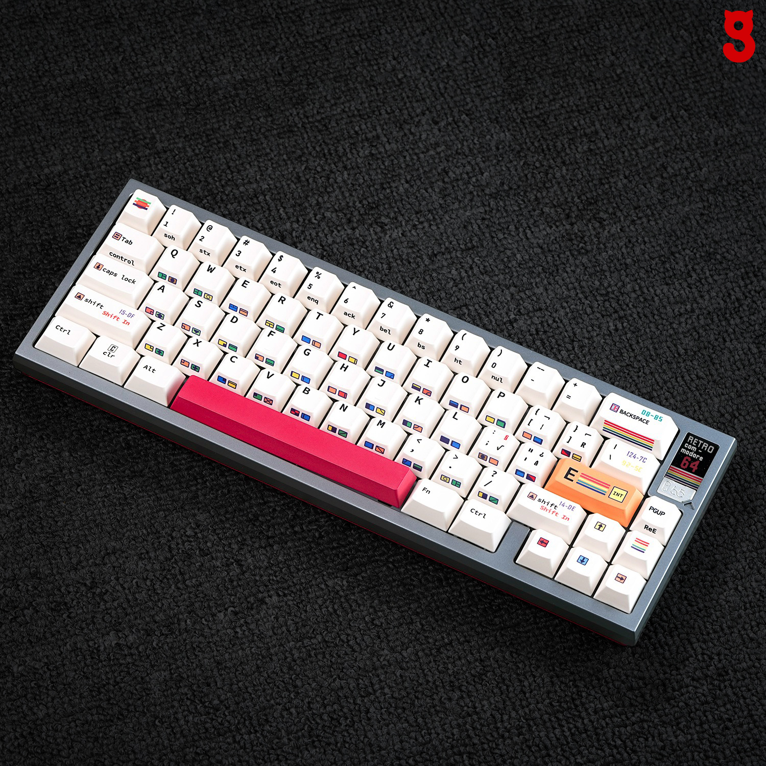 (พร้อมส่งจากไทย)(Extraฟลูเซ็ต145คีย์) คีย์แคป COMMODORE 64 – Retro Warm White PBT Cherry Profile ...