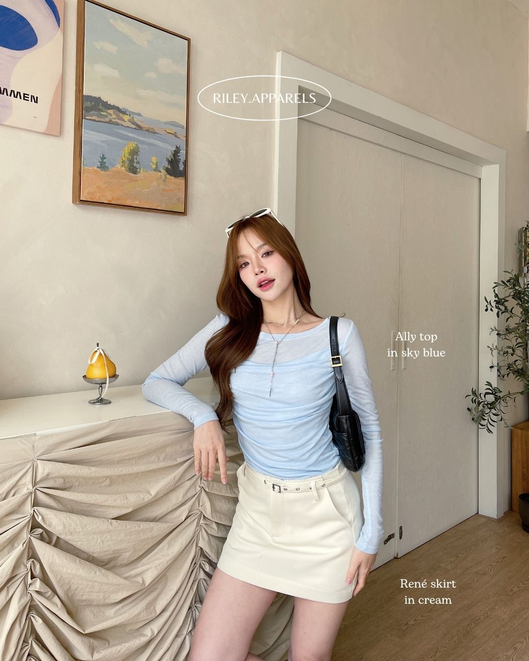 Riley.apparels - Ally top เสื้อแขนยาวผ้าบาง 9129 | Shopee Thailand