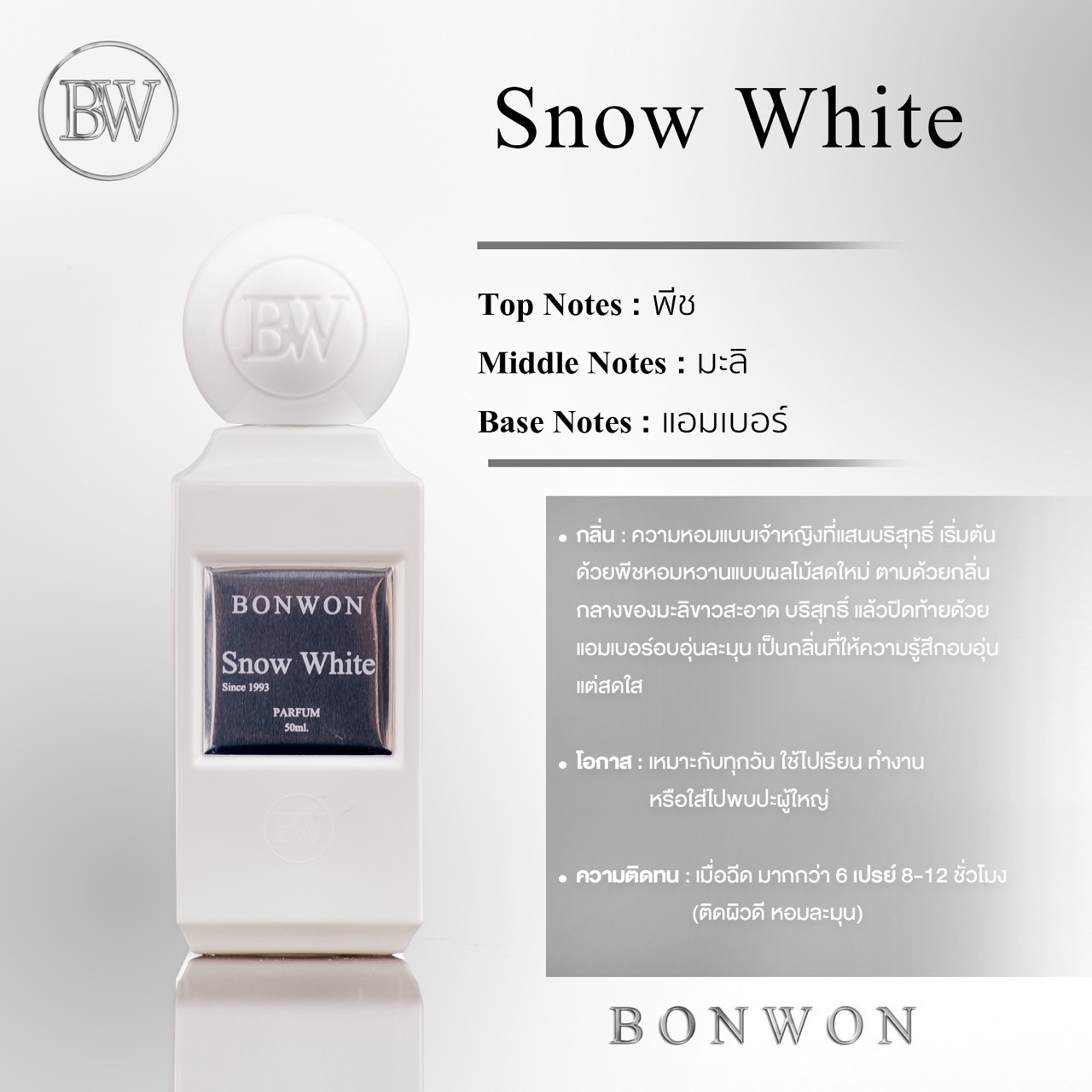 น้ำหอม Bonwon Private Collection 2025 - ติดทน 16-24 ชั่วโมง ขนาด 50 mL ...