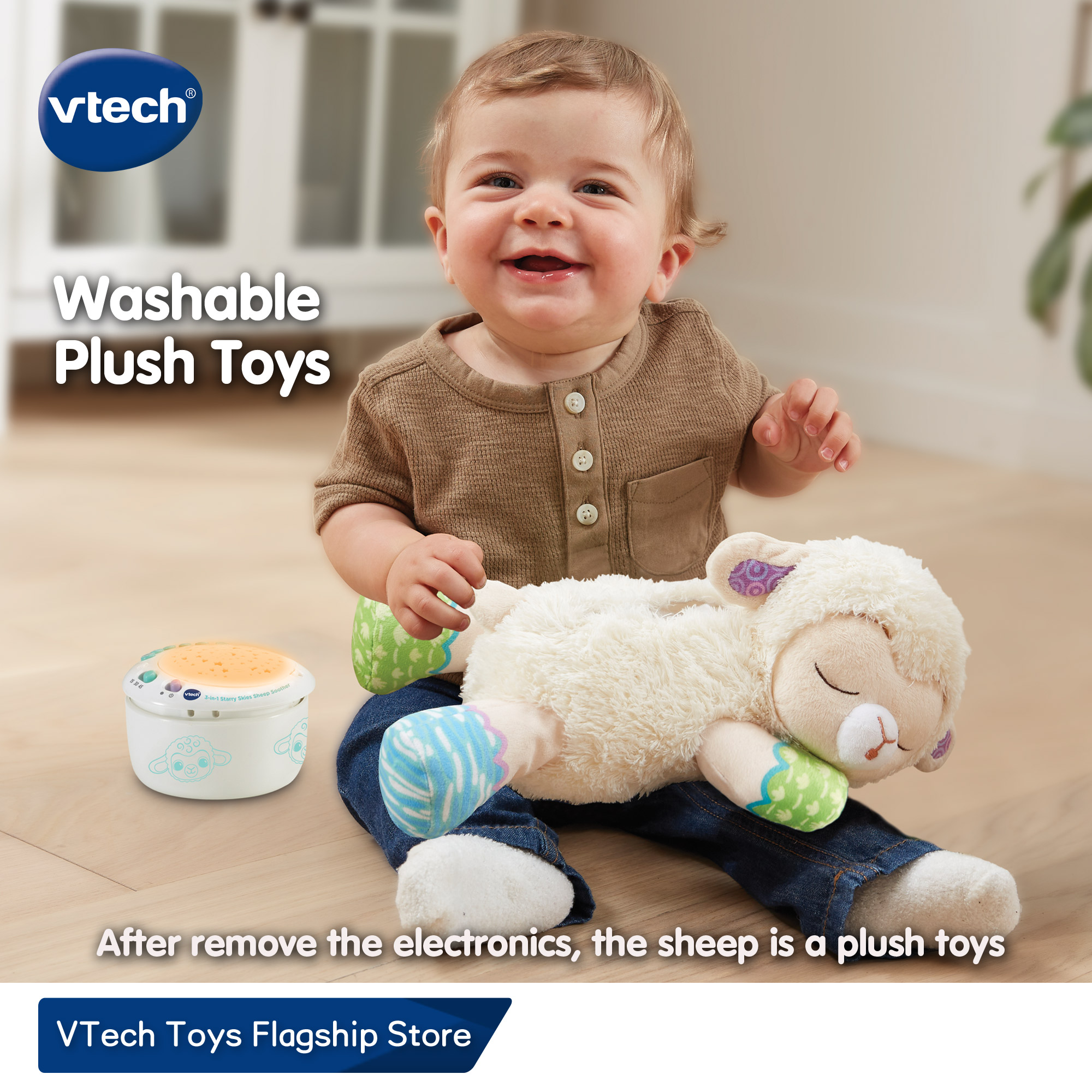 VTech Sheep Soothing Toys Light Projection Crying Sensor Crib toys New ...