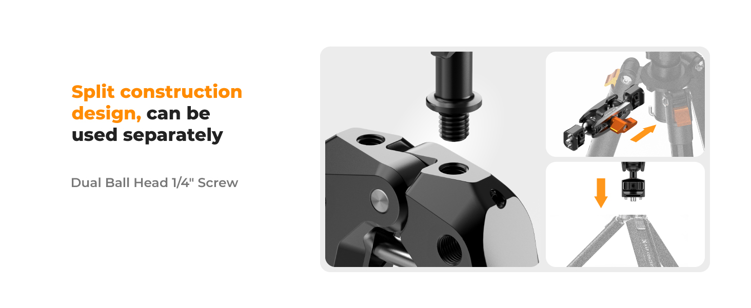 K&F CONCEPT MS13 Crab Claw Pea Clamp Set มาพร้อมกับคลิปหนีบโทรศัพท์ขนาด ...