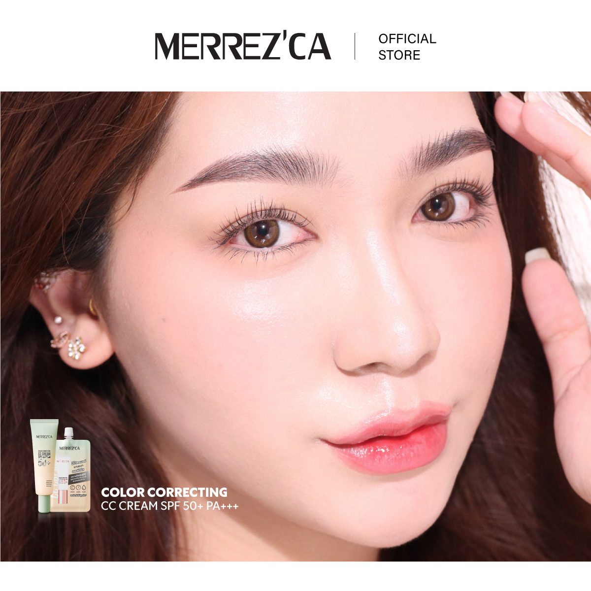 Merrezca Color Correcting CC Cream SPF50+/PA+++ ไพรเมอร์งานผิว บางเบา ...