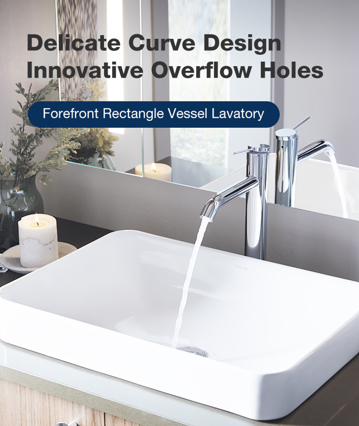 KOHLER (จัดส่ง 5-7 วัน) Forefront rectangular vessel อ่างล้างหน้าแบบ ...