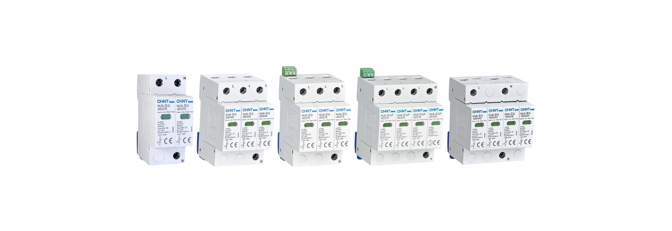 CHINT SPD NU6-IIG/F 40kA/275V 3P 1.5kV 40kA อุปกรณ์ป้องกันไฟกระชาก ...