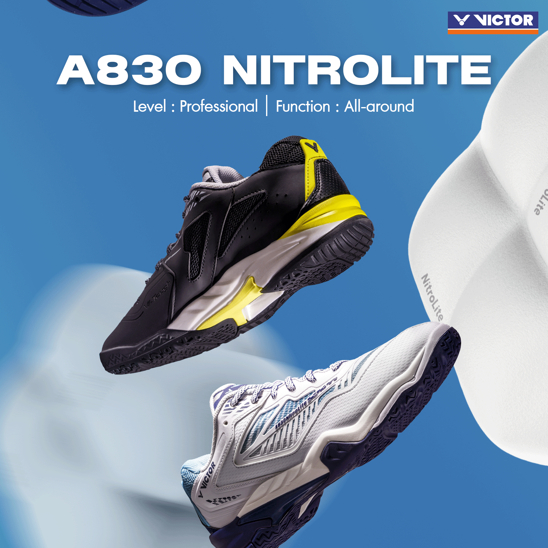 VICTOR รองเท้ากีฬาแบดมินตัน รุ่น A830 NITROLITE | Shopee Thailand