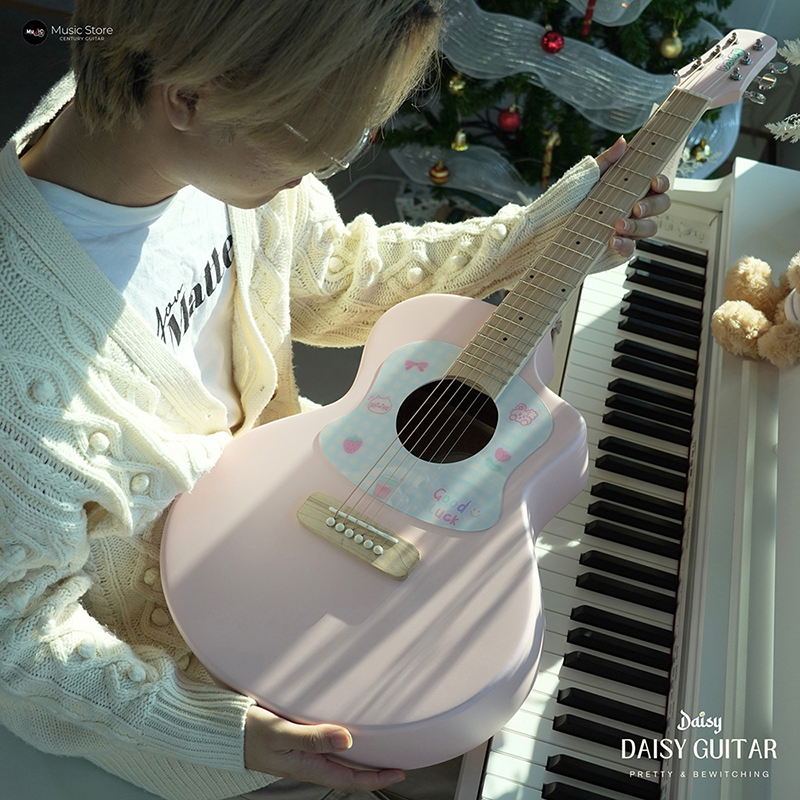DAISY กีต้าร์โปร่ง 36 นิ้ว เสียงดี สีน่ารัก หน้าไม้แท้ | Shopee Thailand
