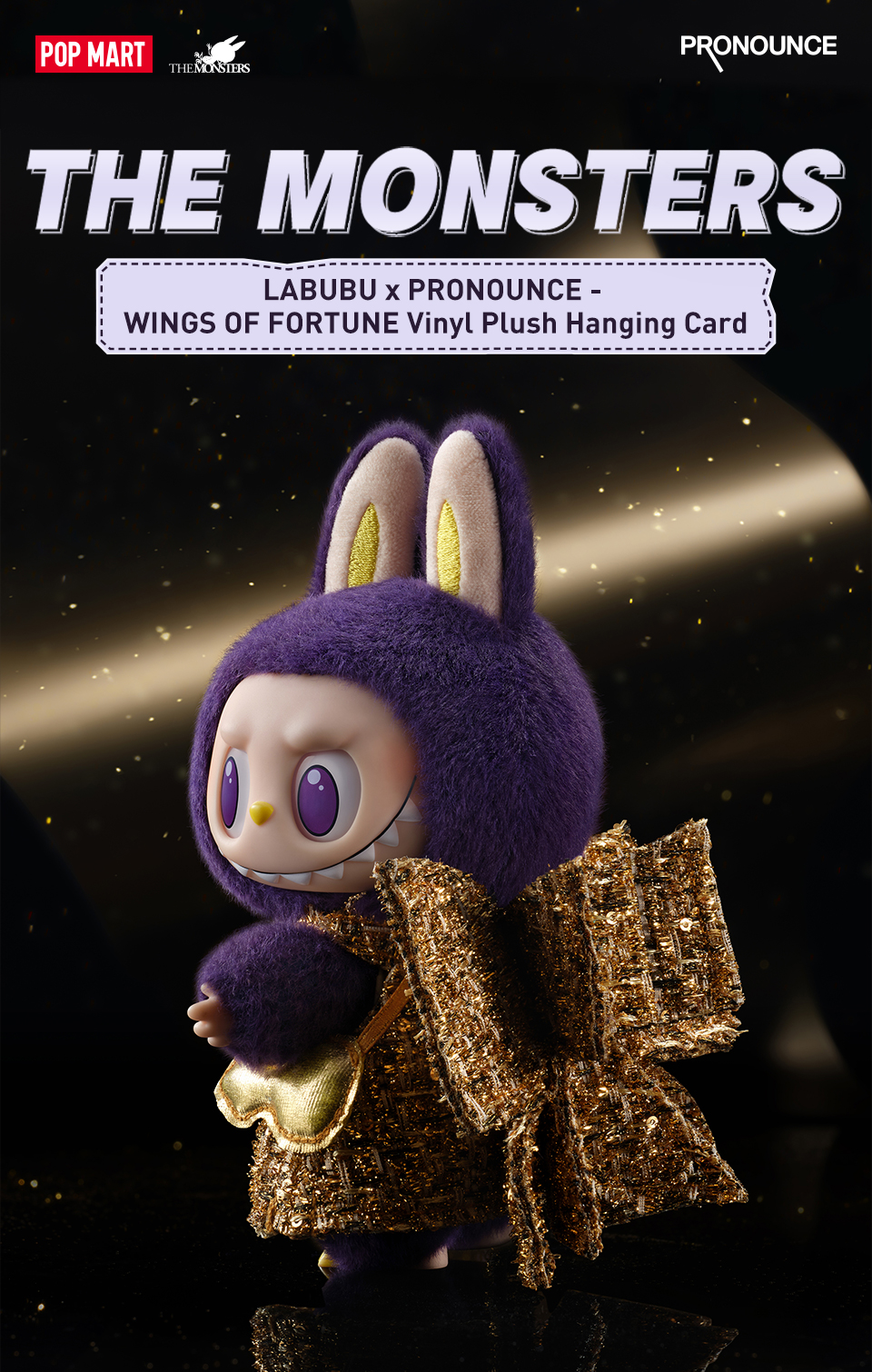 POP MARRT LABUBU x PRONOUNCE - WINGS OF FORTUNE Vinyl Plush Hanging ...