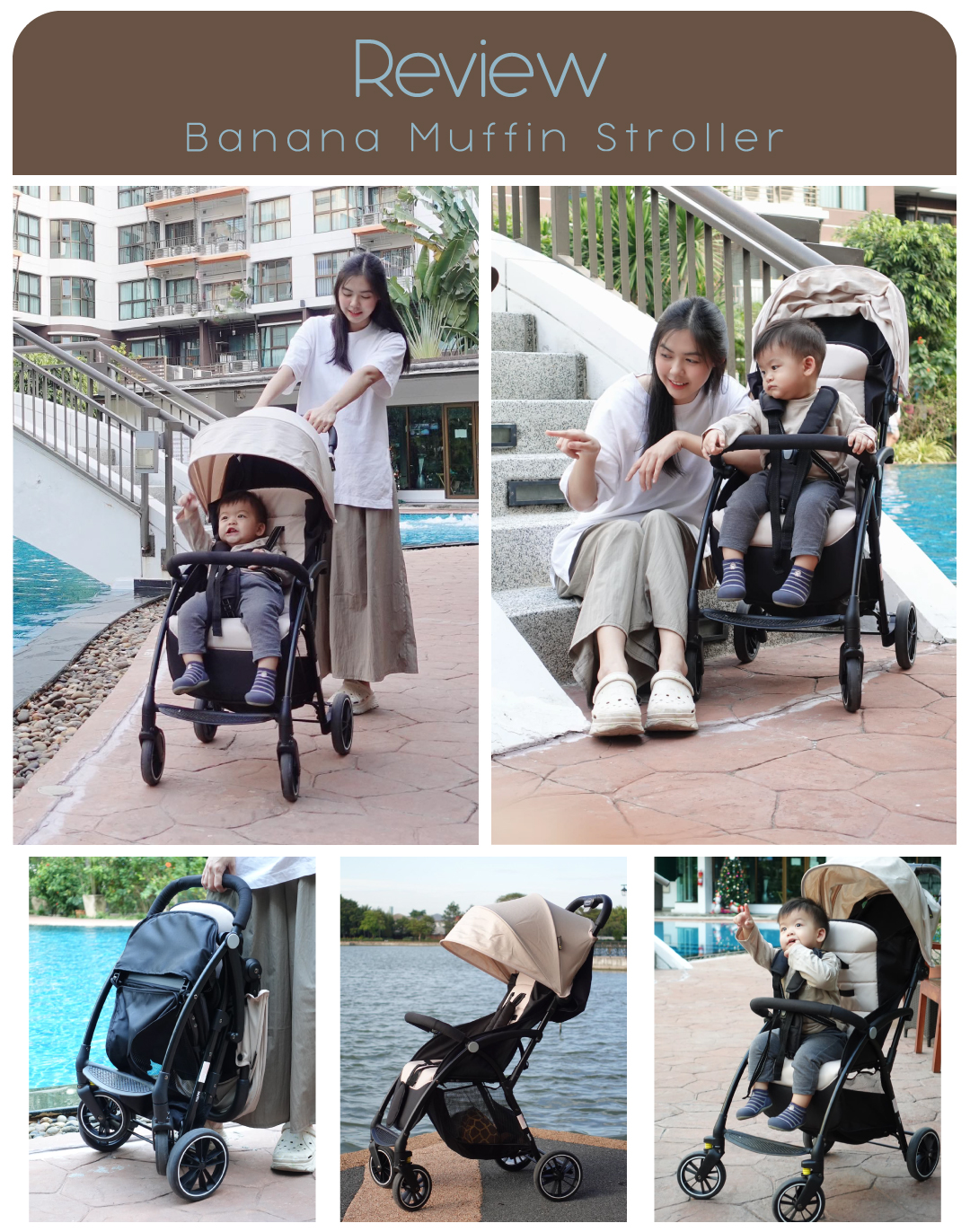 Glowy Banana Muffin Stroller เหมาะสำหรับเด็กแรกเกิด - 4 ขวบ (รับน้ำหนัก ...