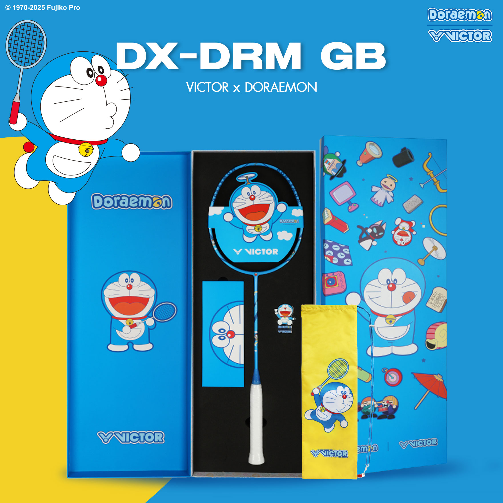 VICTOR x DORAEMON ไม้แบดมินตัน รุ่น DX-DRM GB (BOX SET) : (โปรดอ่าน ...