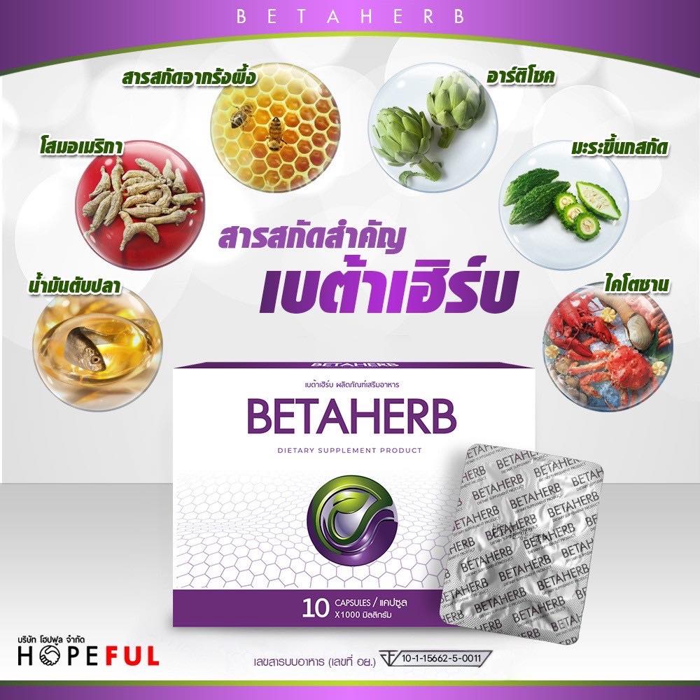 ส่งไว! โปร 1 แถม 1 เบต้าเฮิร์บ BETAHERB พร้อมส่งฟรี (ขนาดทดลอง บรรจุ 5 แคปซูล) | Shopee Thailand