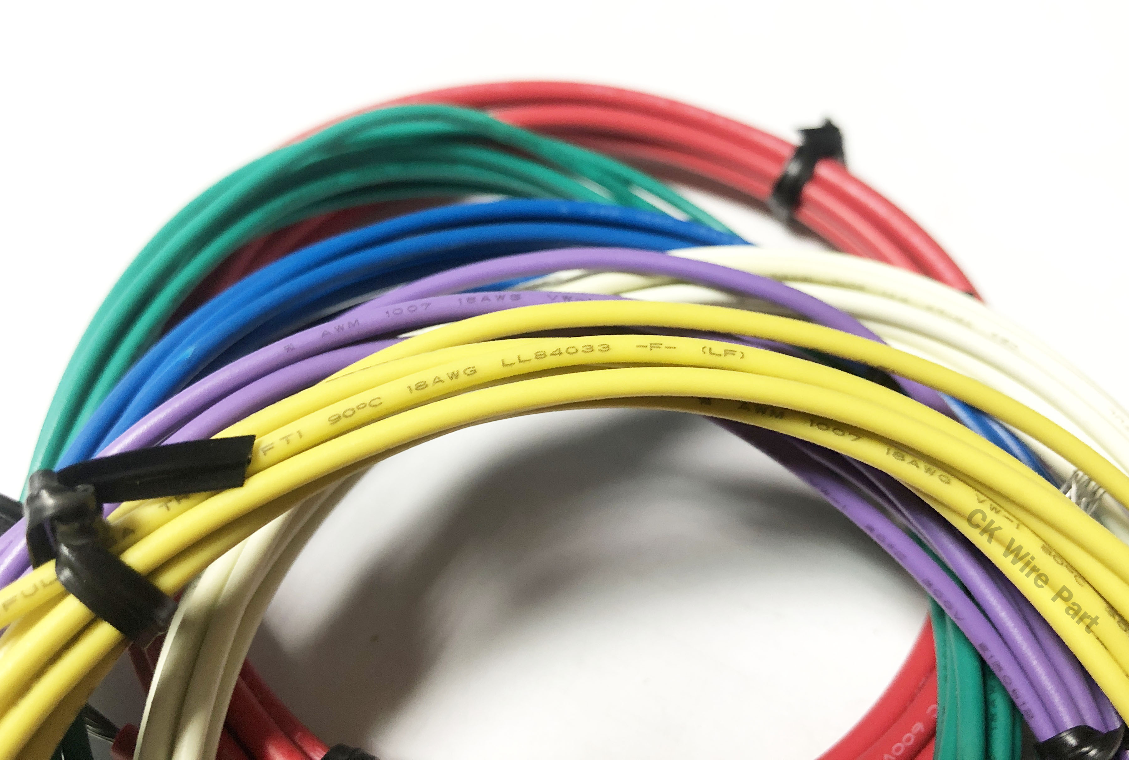 สายไฟ 18 AWG สายไฟอ่อน UL1007 ม้วนละ 10 เมตร และแบบ รวม 8สี สีละ 2 เมตร ...