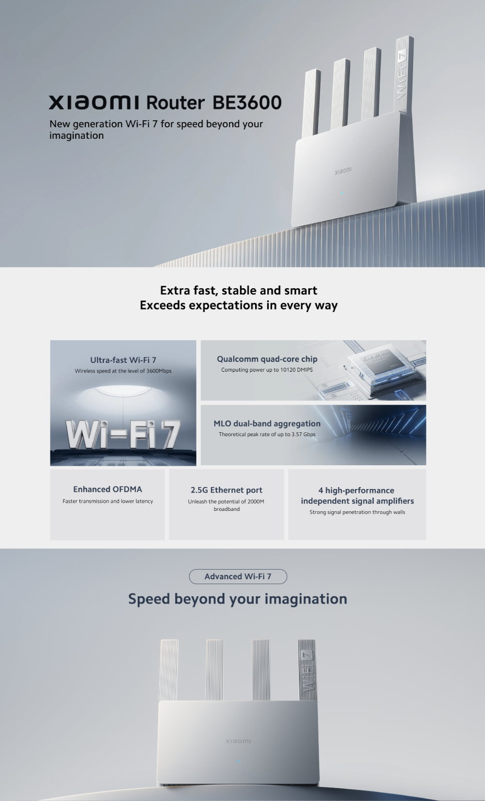 Xiaomi Router BE3600 Wifi 7 Router|เพิ่มประสิทธิภาพการเชื่อมต่อ Wi-Fi ...