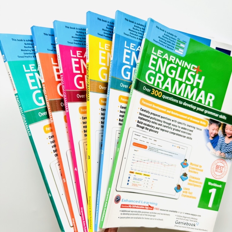 Learning English Grammar Workbook Grade 1-6 , Aged:7-12 | Shopee Thailand
