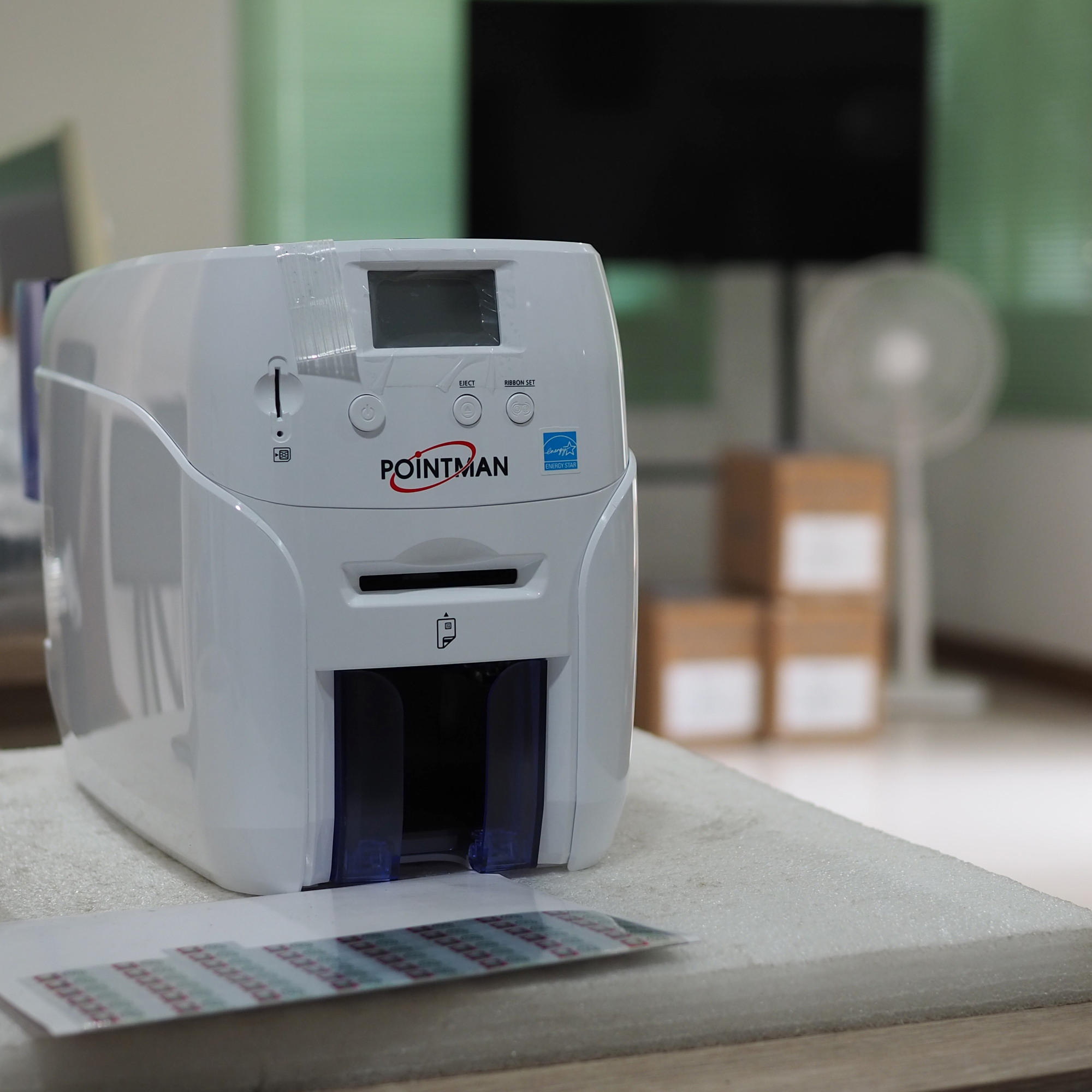 Pointman เครื่องพิมพ์บัตรพลาสติก เครื่องพิมพ์บัตรพนักงาน Plastic card ...