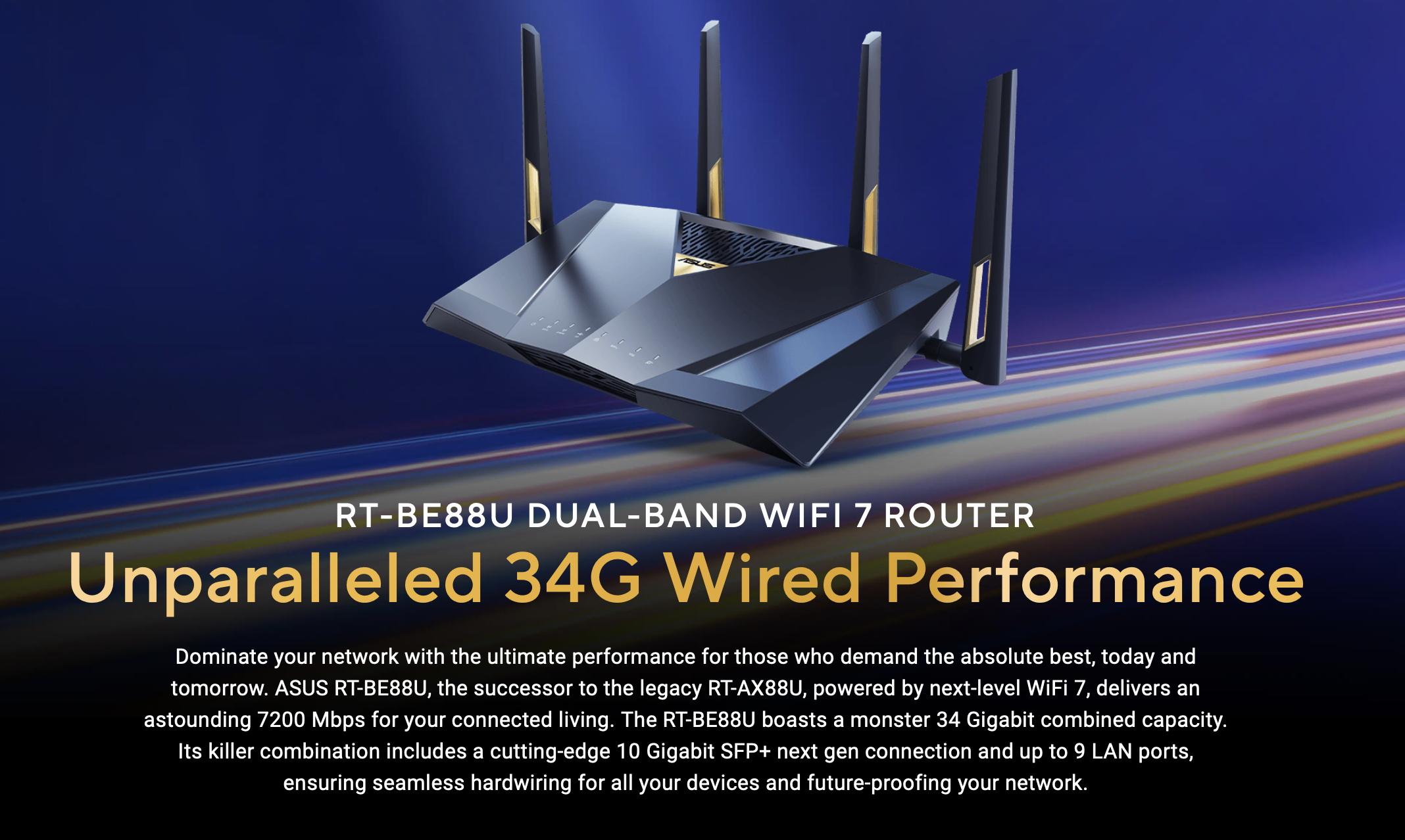 Asus เราเตอร์ Network RT-BE88U Dual-band WiFi 7 AiMesh Extendable ...