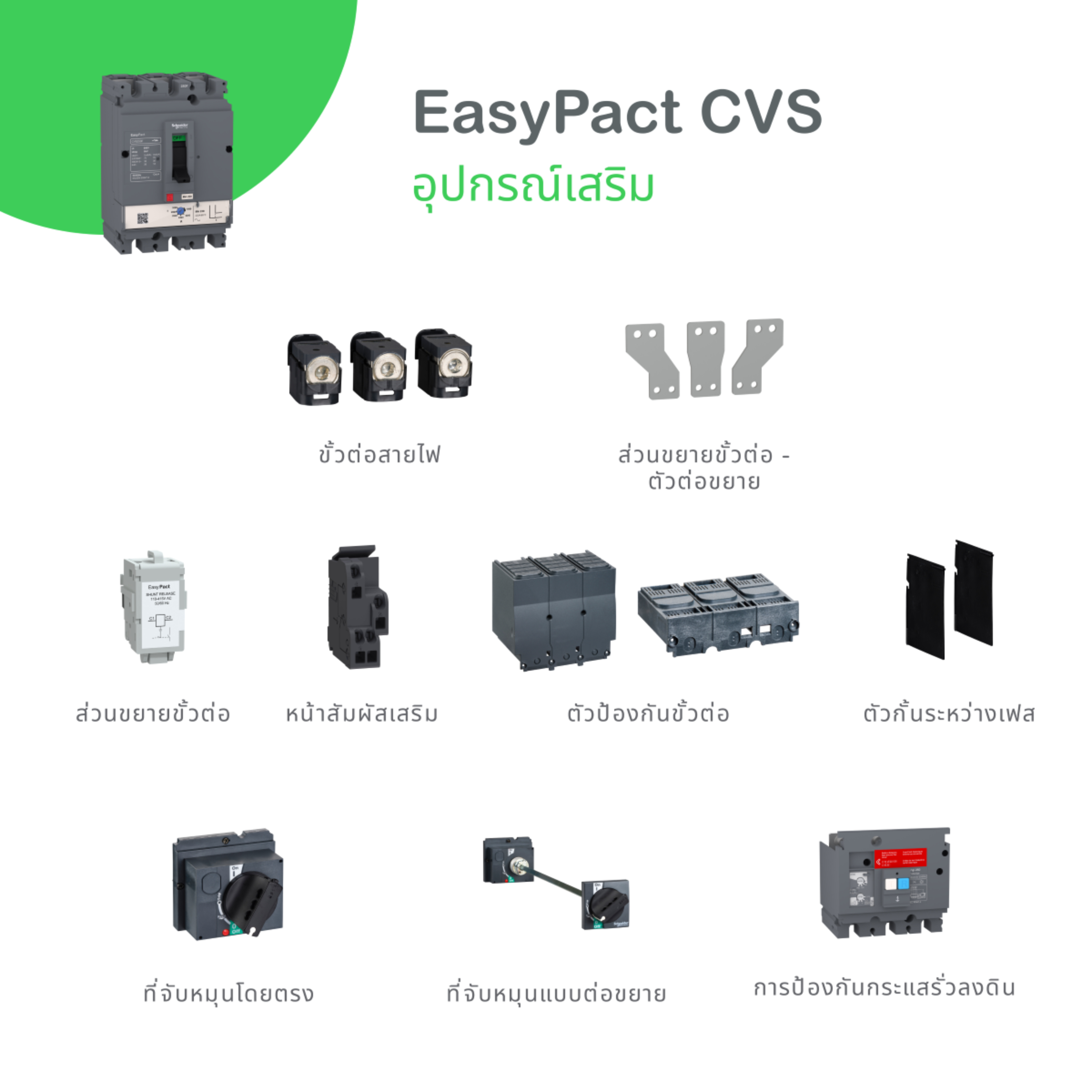 Schneider Electric circuit breaker,EasyPact CVS100B,25kA at 415VAC,40A ...