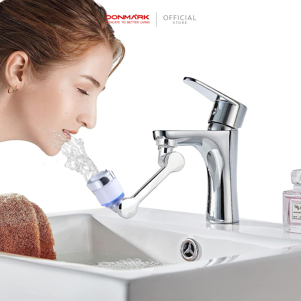 DONMARK หัวต่อก๊อกน้ำล้างจานปรับได้ 2 ระดับ บิดงอได้ 360 องศา รุ่น ATS-ACF02 | Shopee Thailand